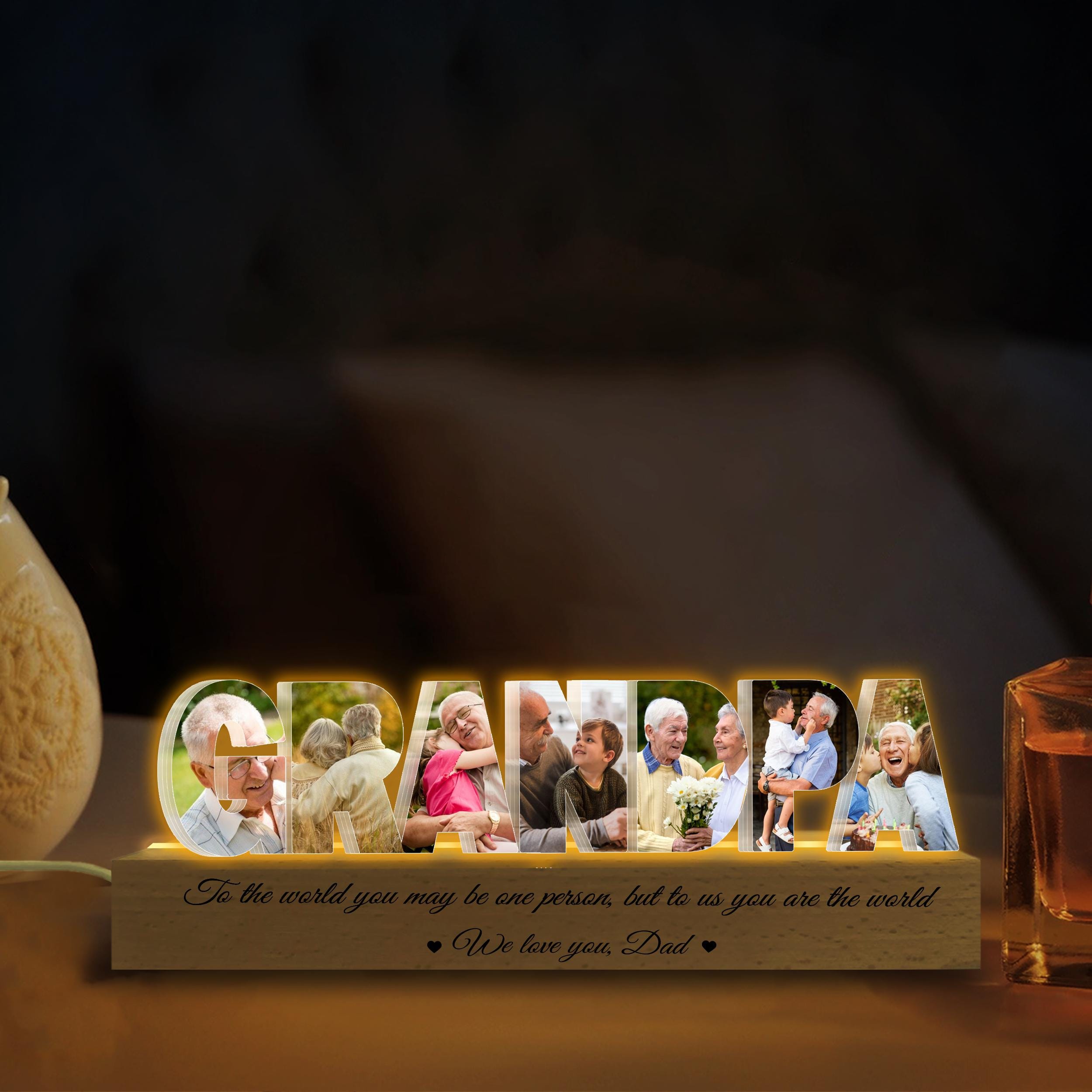 Personalized Collage Picture Frames Personalzed Grandpa Photo Collage ...