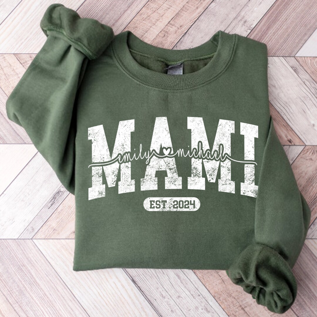 Personalized Mami Est Sweatshirt, Custom Mami Crewneck, Mami Est 2024 ...