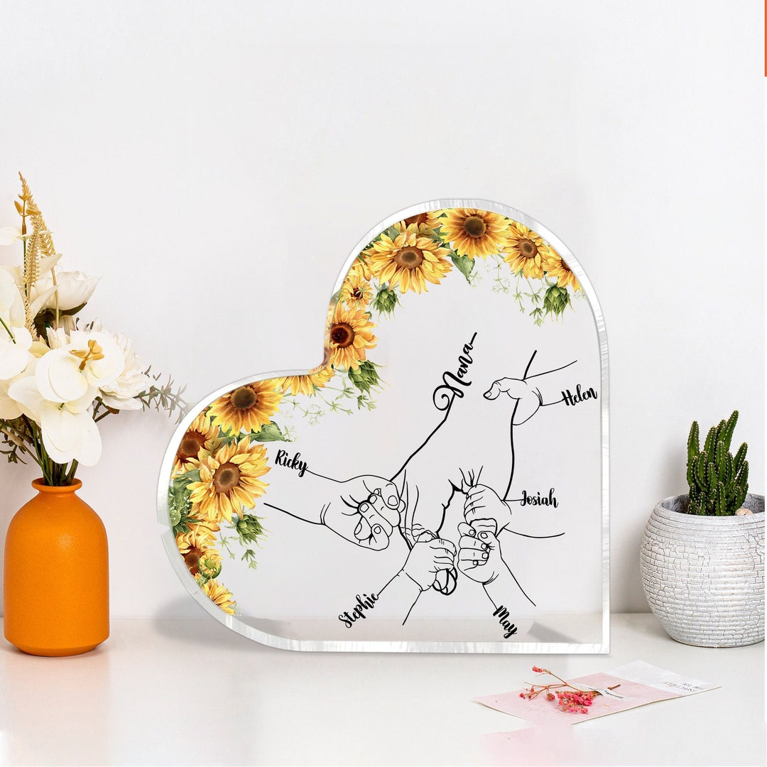 Custom Nana Acrylic Plaque, Sunflower Nana Desk Plaque, Custom Grandma ...