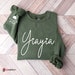 Yiayia Sweatshirt, Yiayia Shirt, New Yiayia Gift, Kids on Sleeve Yiayia ...