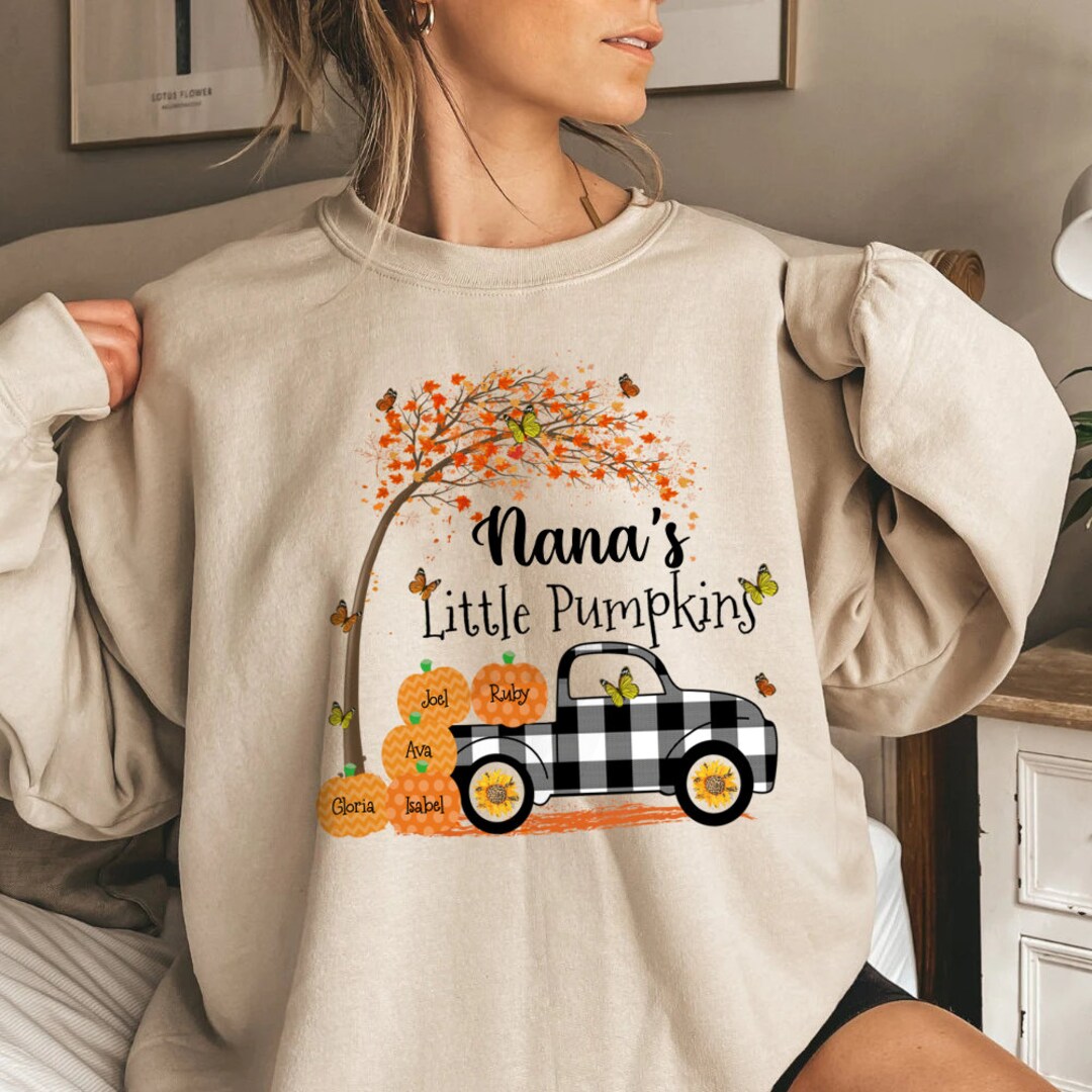 Personalized Nana Little Pumpkins Shirt, Autumn Fall Shirt for Nana ...