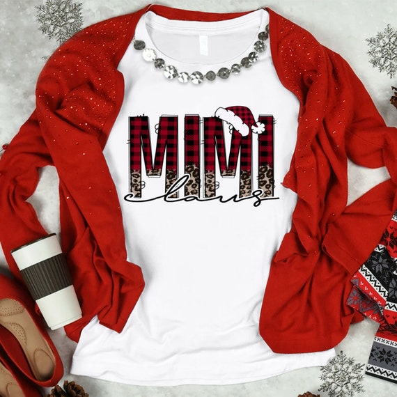 Personalized Mimi Claus T Shirt Christmas Grandma Claus Shirt - Etsy