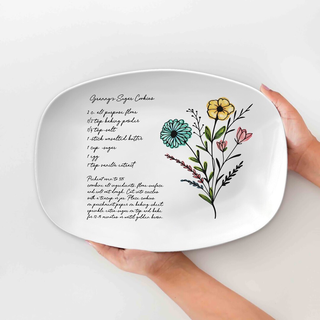 Handwritten Recipe Platter,custom Your Favorite Recipe in Handwriting ...
