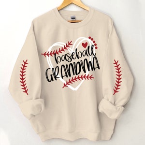 Custom Baseball Grandma Sweatshirt, Baseball Nana Sweatshirt, Baseball ...