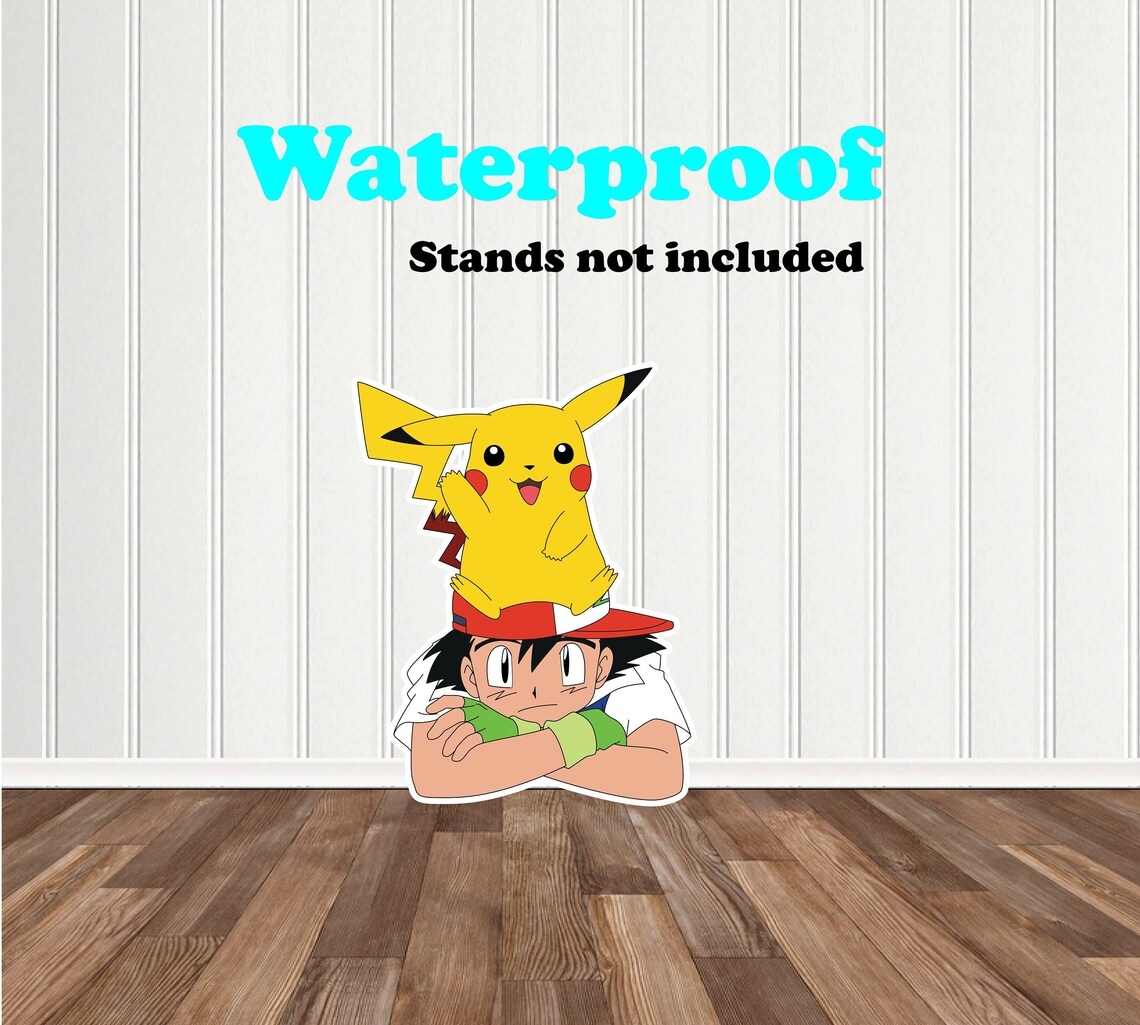 Pokemon Cutouts, Ash Ketchum, Pikachu, Pokemon Yard Signs, Pokemon ...
