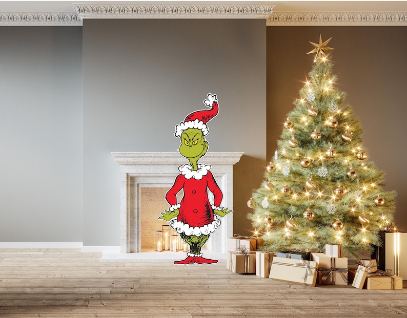 Grinch Cutout Grinch Christmas Grinch Christmas Cutout - Etsy