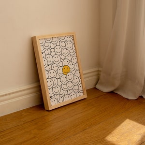 Smiley Face Printable, Trendy Prints, Printable Wall Art, Retro Prints ...