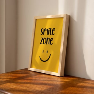 Smiley Face Poster, Set of 2, Wall Art Print Trendy, Smiley Face Print ...