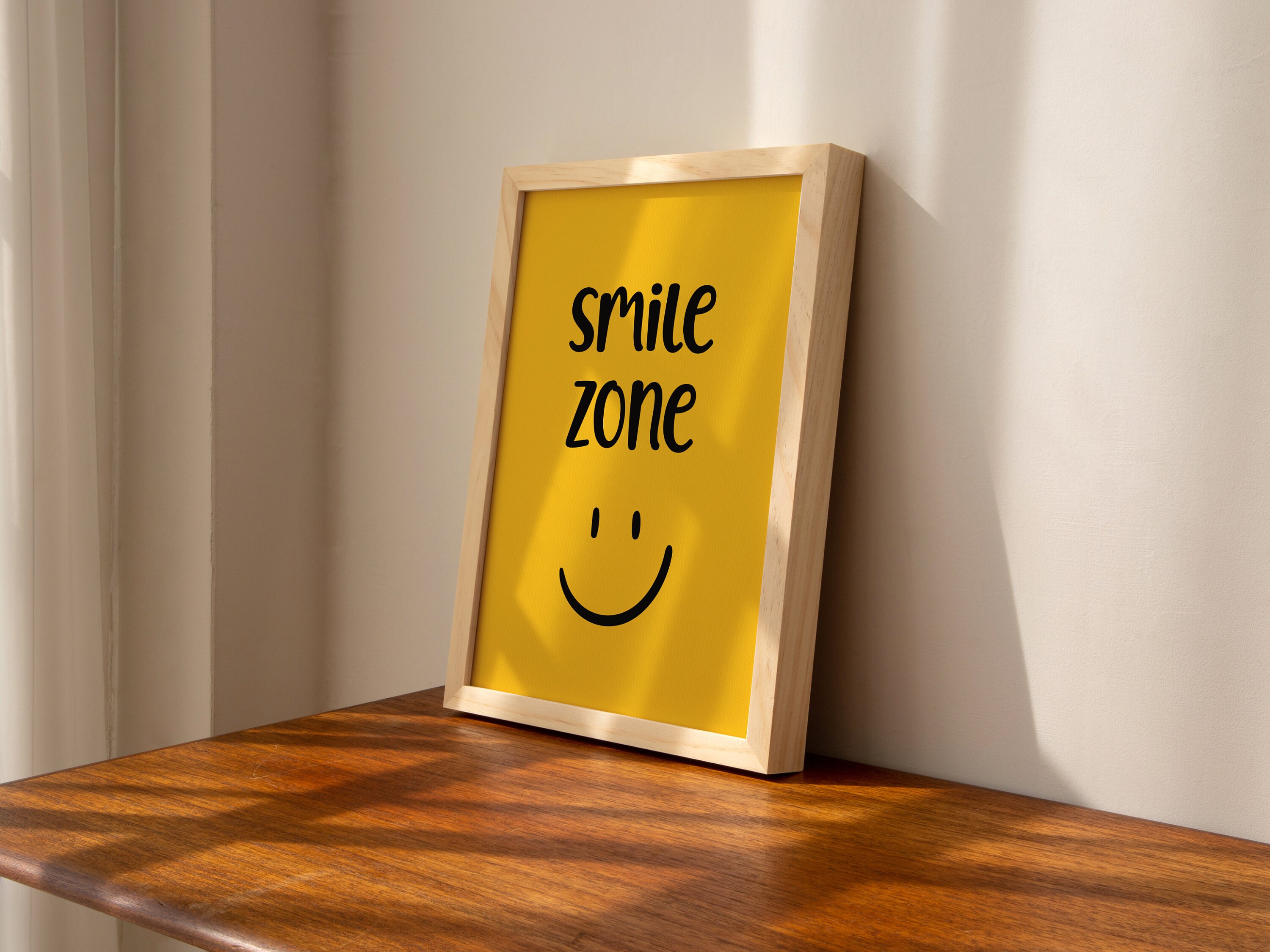 Smiley Face Poster, Set of 2, Wall Art Print Trendy, Smiley Face Print ...