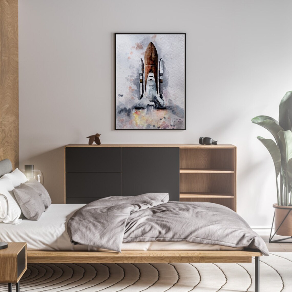 Spaceship Wall Art, Space Shuttle Print, Starship Printable Wall Art ...