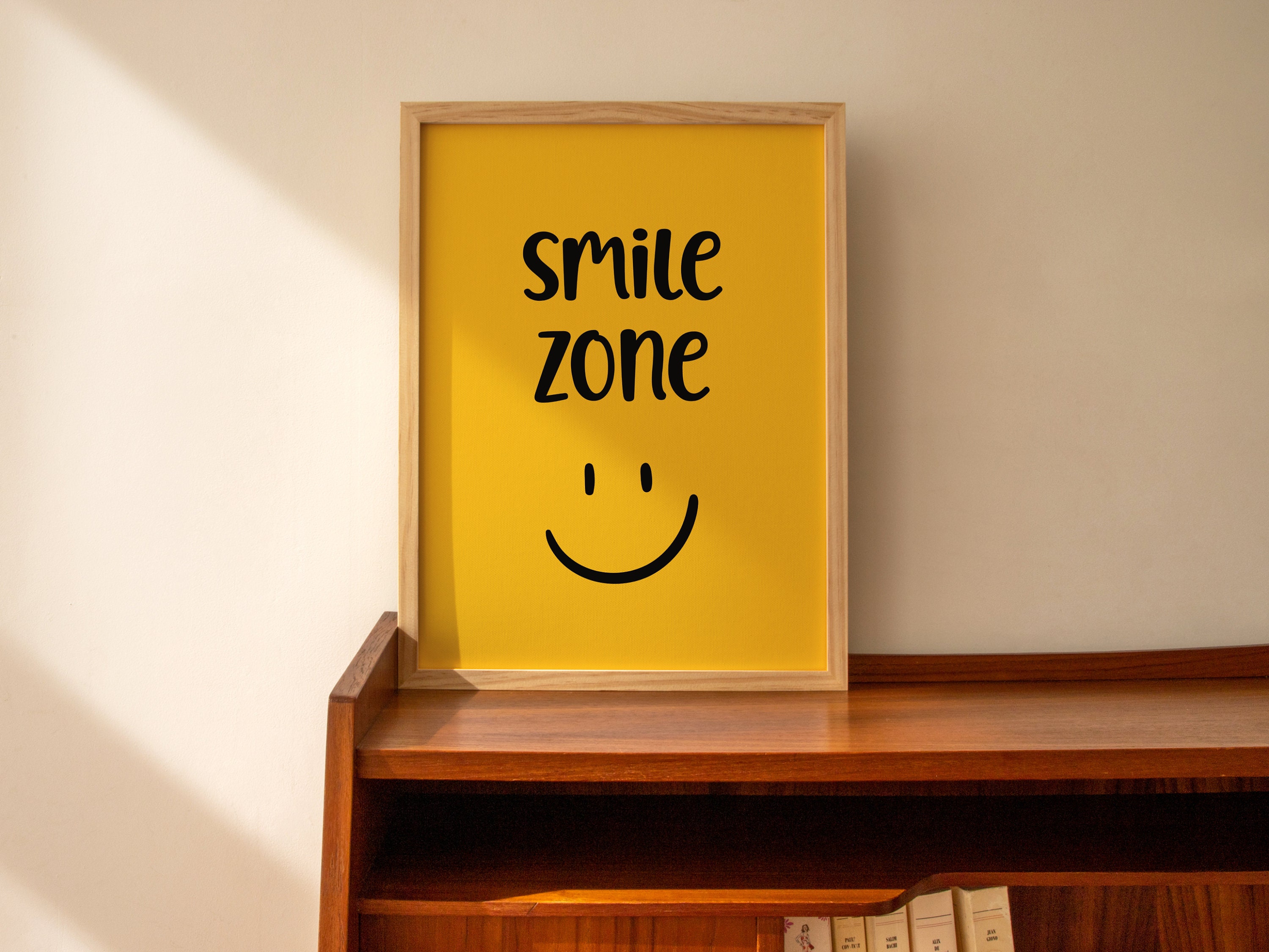 Smiley Face Poster, Set of 2, Wall Art Print Trendy, Smiley Face Print ...
