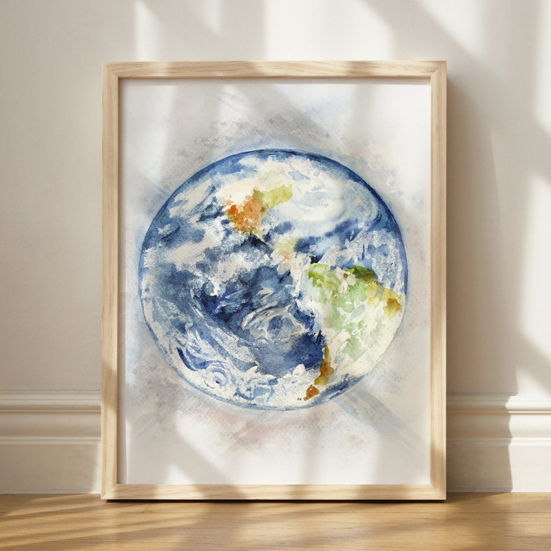 Globe Print - Etsy