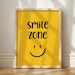 Smiley Face Poster, Set of 2, Wall Art Print Trendy, Smiley Face Print ...