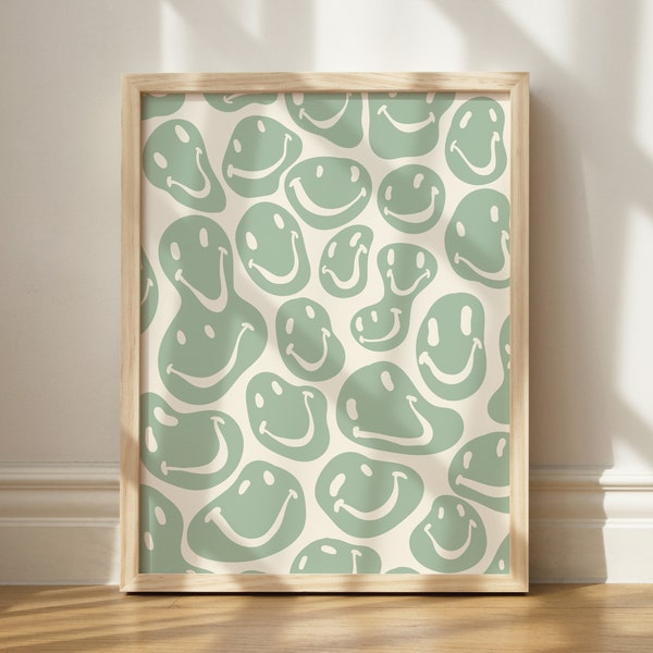 Sage Green Smiley - Etsy