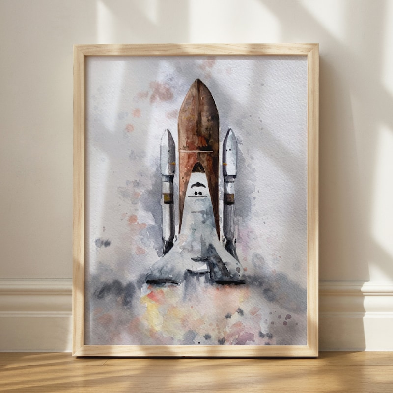 Rocket Ship Art - Etsy