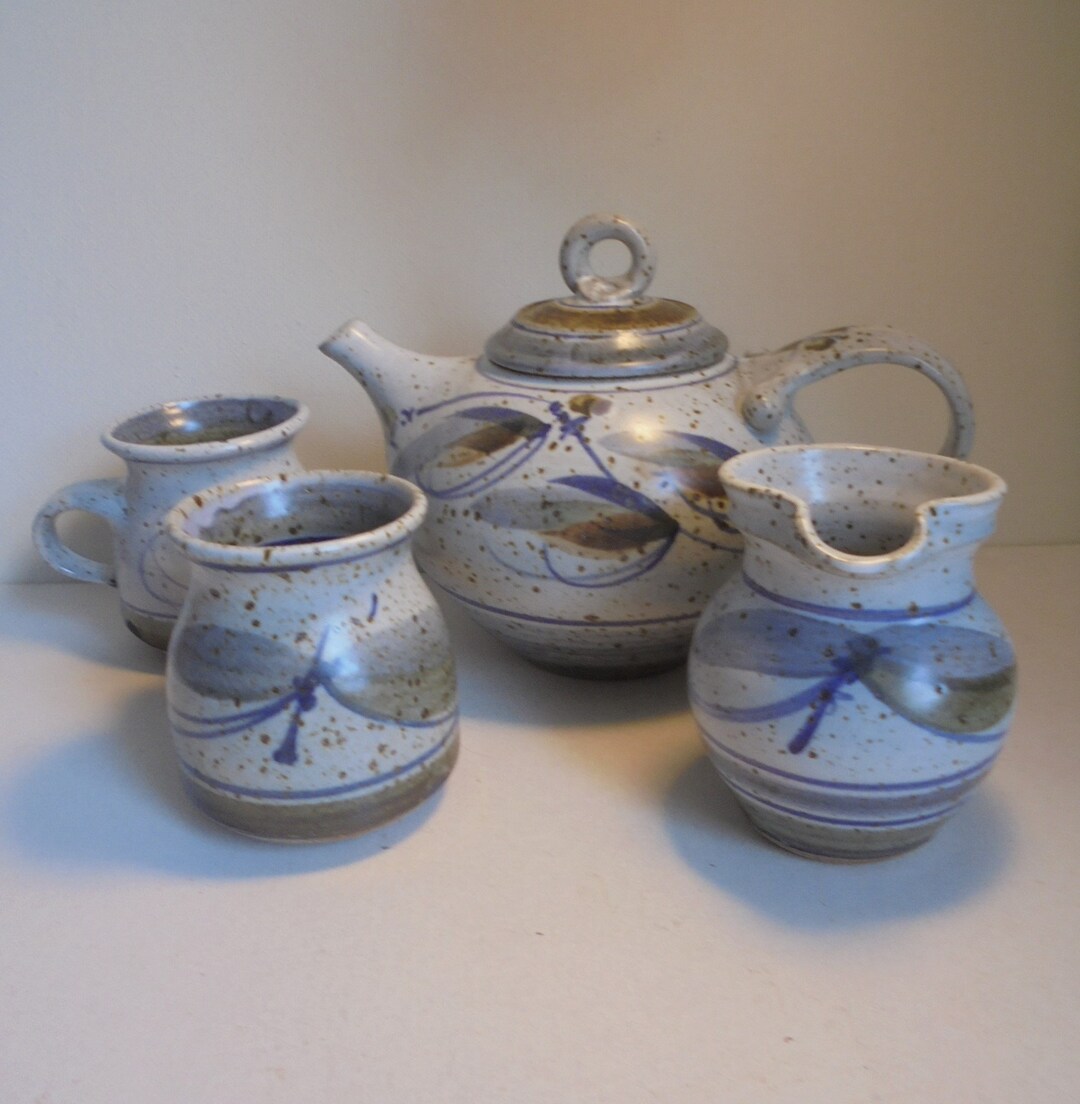 Andrew Hague Askrigg Studio Pottery Teapot Mugs and Milk - Etsy