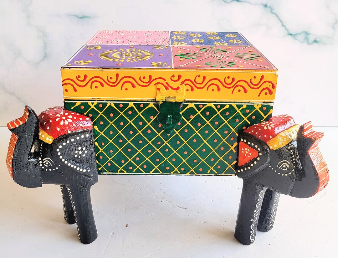 Indian Wooden Jewelry Box Antique Traditional Wooden Box - Etsy