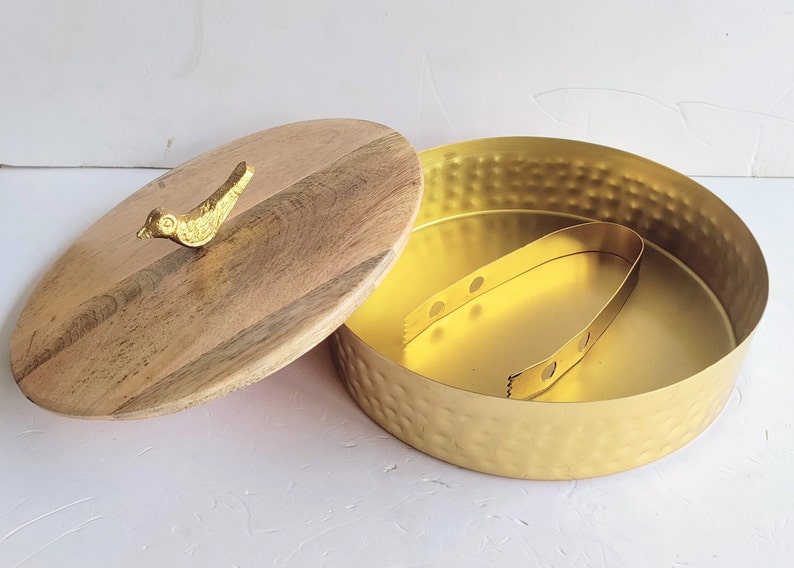 Indian Chapati Box Casserole With Lid Metal Bread Box - Etsy