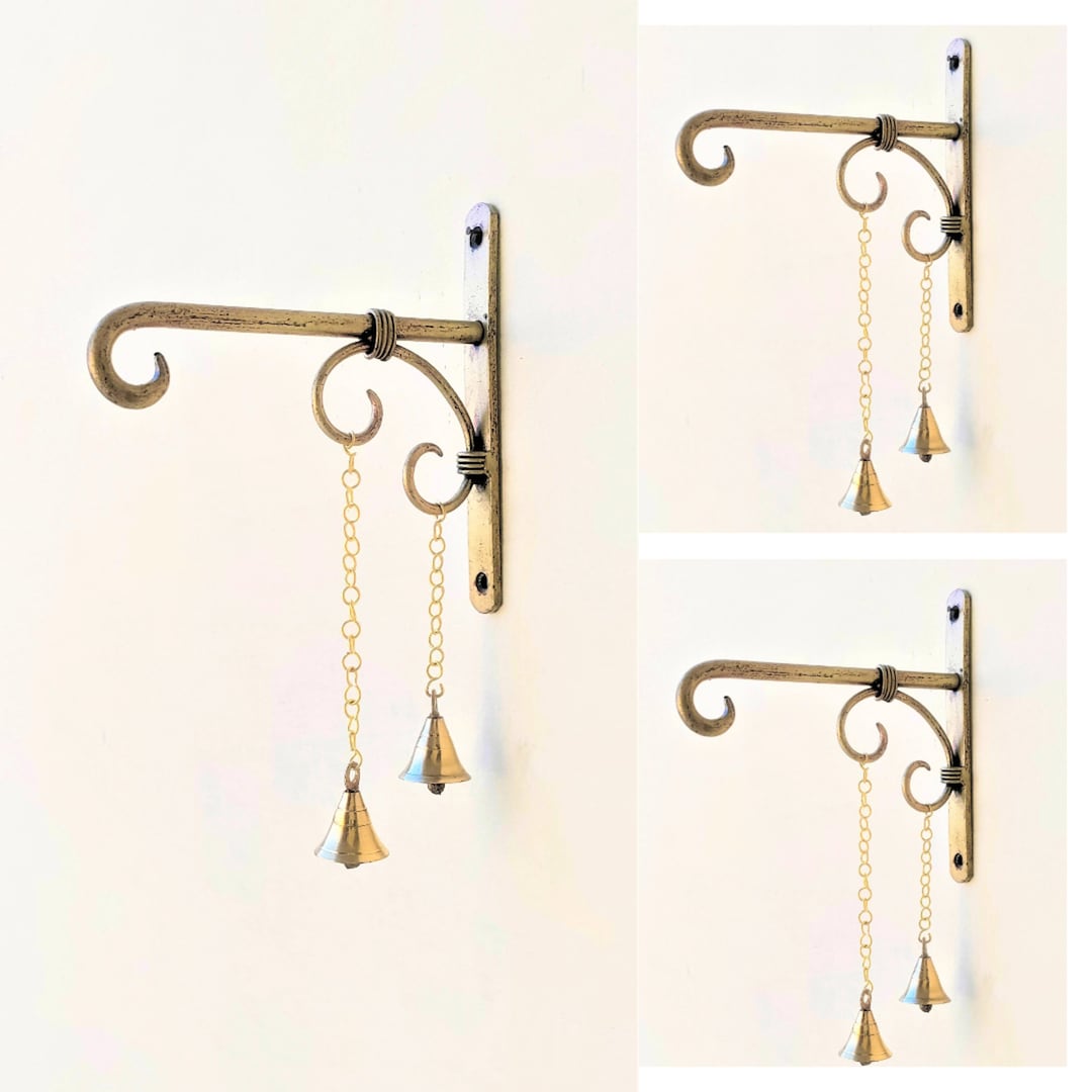 Buy Brass Bells With Iron Hook, Hanging Bell, Set of 3 Pcs Online in ...