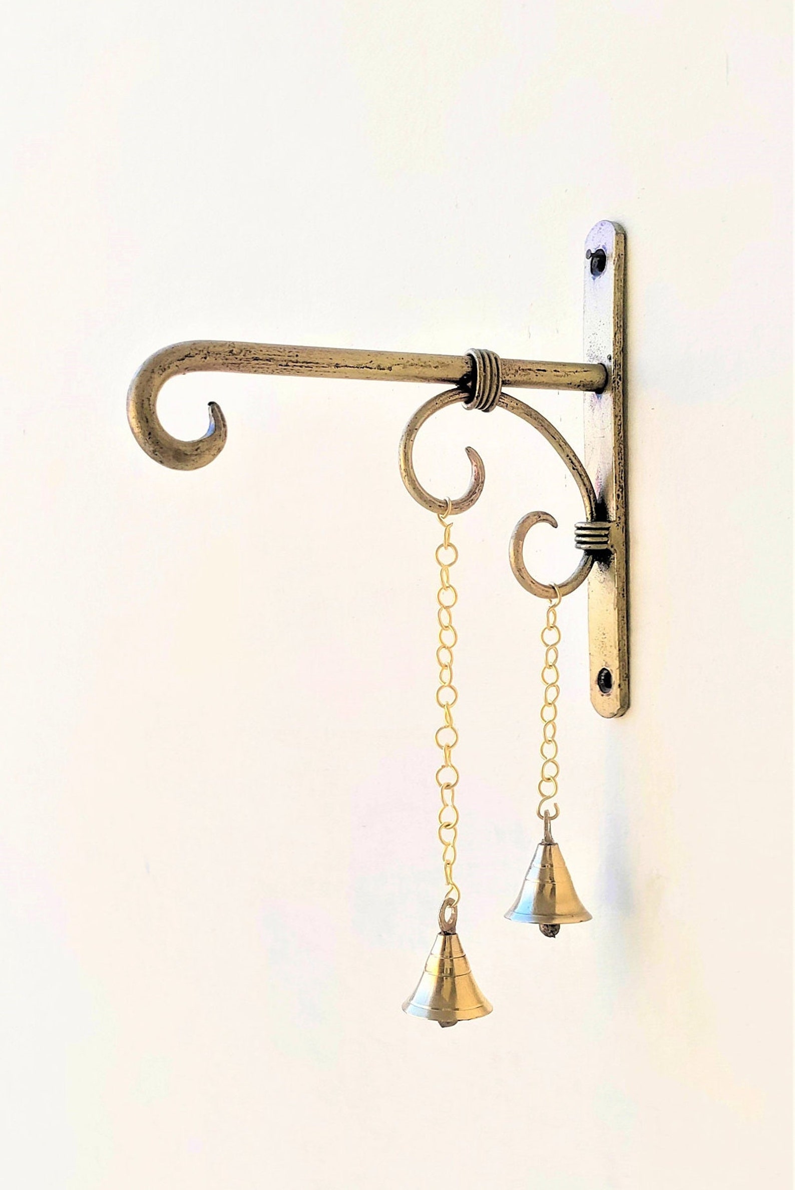 Buy Brass Bells With Iron Hook Hanging Bell Set of 3 Pcs Online in ...