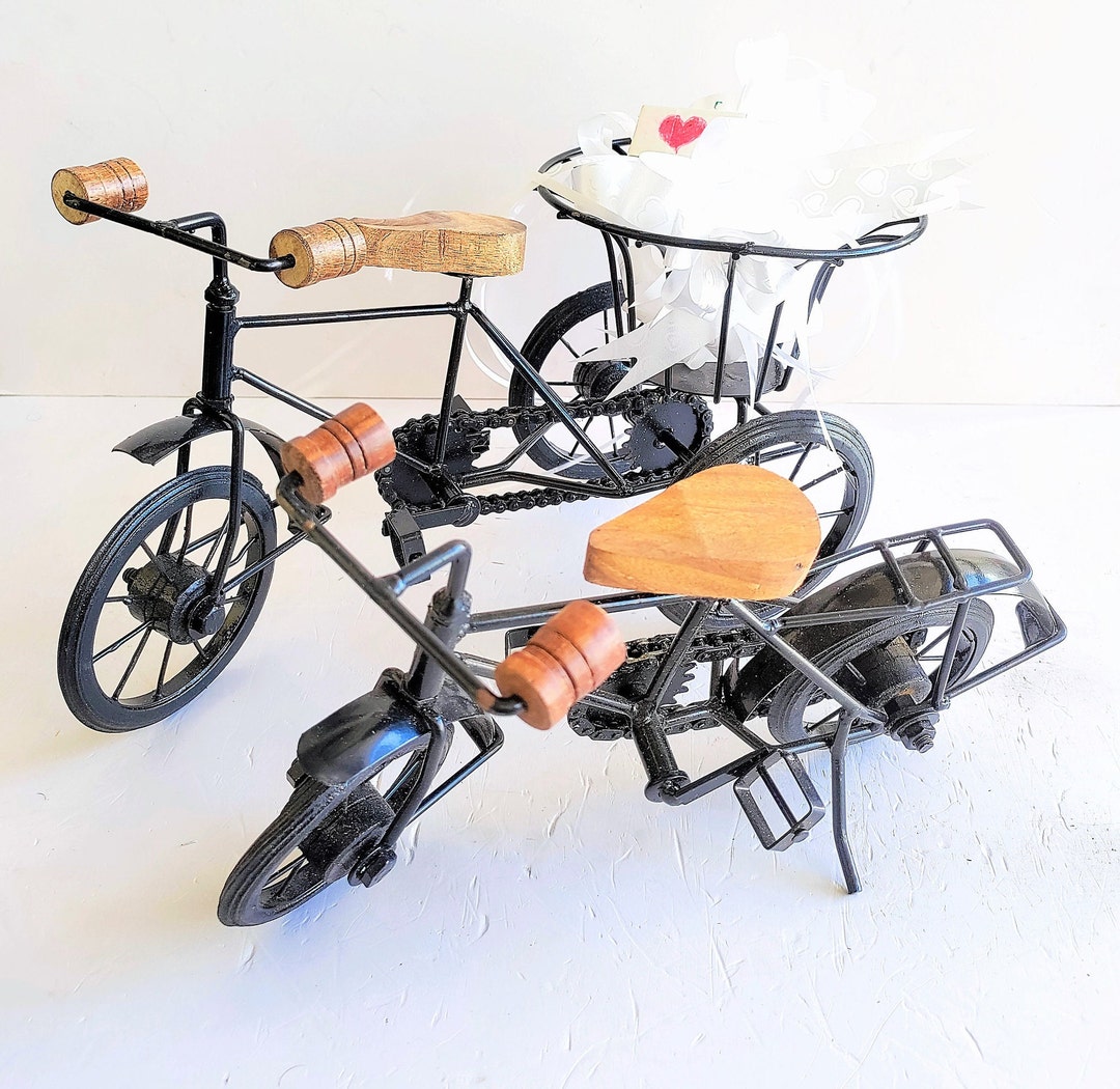 Antique Bicycle, Vintage Bicycle, Miniature Bicycle Décor, Set of 2 Pcs ...