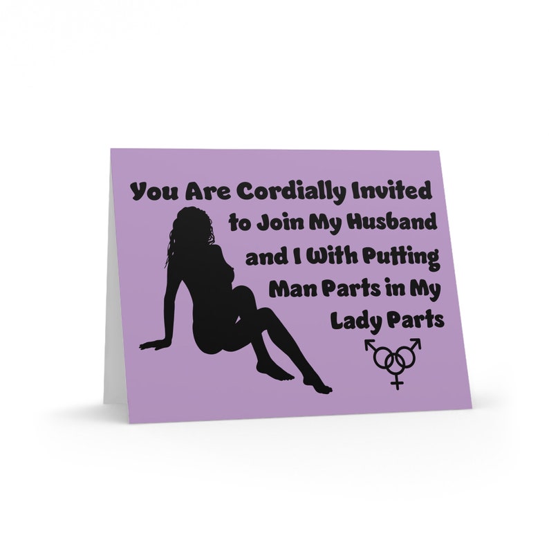 Mfm Threesome Invitation Swinger Lifestyle Greeting Card Hotwife