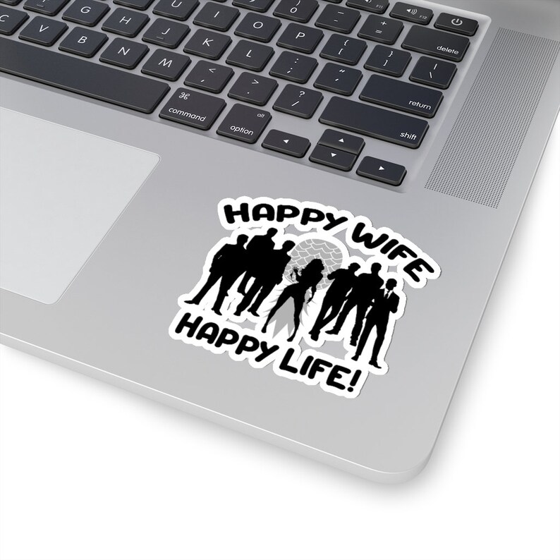 Swinger Lifestyle Sticker Happy Wife Happy Life Upside Down - Etsy
