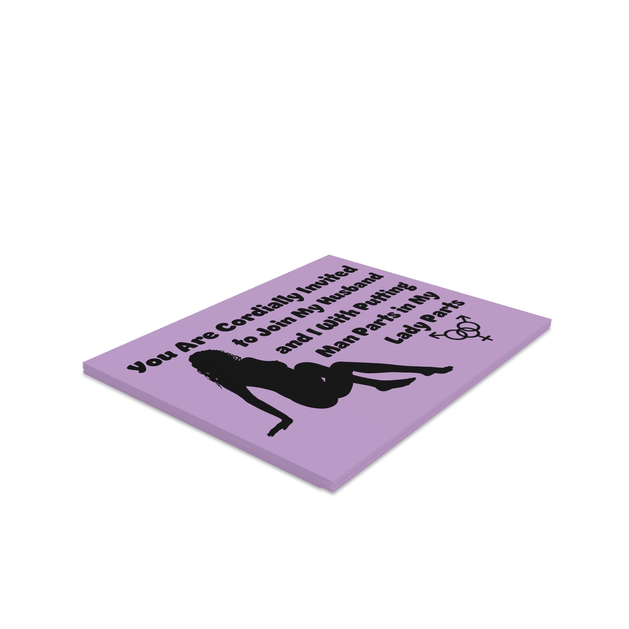 Mfm Threesome Invitation Swinger Lifestyle Greeting Card Hotwife