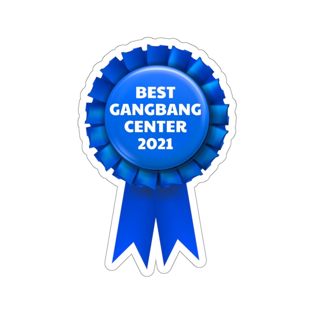 Swinger Lifestyle Sticker Best Gangbang Center Blue Ribbon Sticker