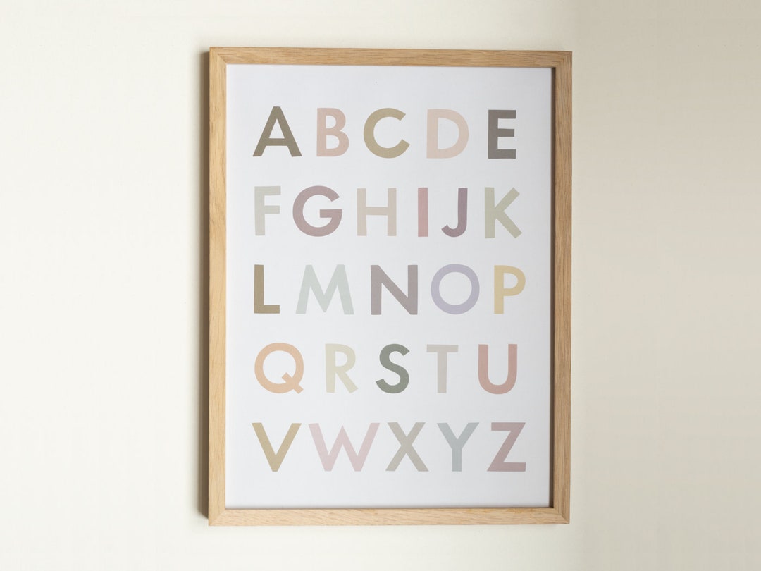 ABC Poster Alphabet Poster A3 Gender Neutral Letters Nursery - Etsy