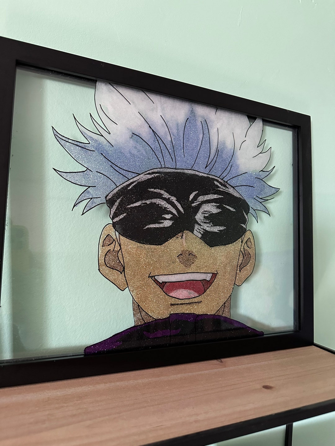 Gojo Glitter Glass Painting 11x14 In - Etsy