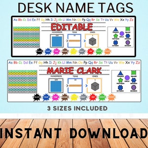 Editable Desk Name Tags Printable Classroom Desk Labels - Etsy