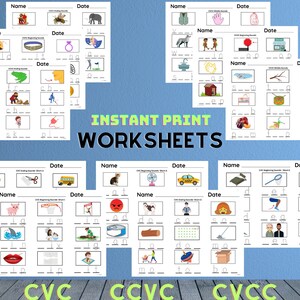 Sound Review Worksheets Beginning Sounds Middle Sounds Ending Sounds ...