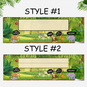 NATURE Name Tags | EDIT & PRINT | Desk Nameplates | Animal Classroom ...