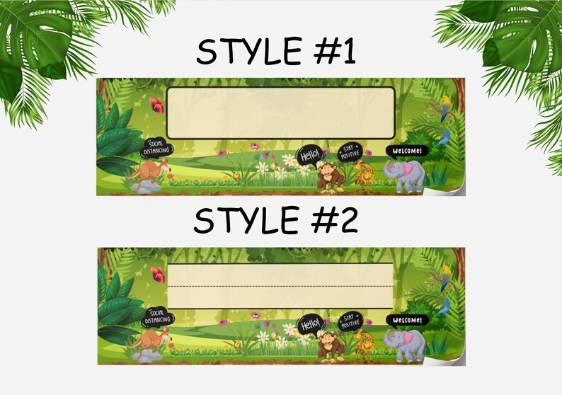 NATURE Name Tags | EDIT & PRINT | Desk Nameplates | Animal Classroom ...