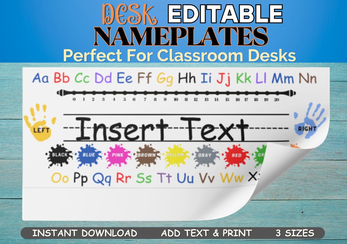 Editable Desk Nameplates | Printable | Classroom Desk Labels | Back to ...