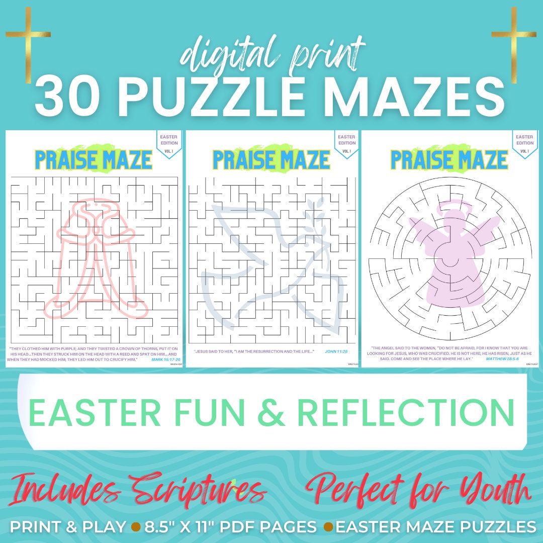 PRINTABLE | Mazes | Easter Theme | Christian | Youth Ministry ...