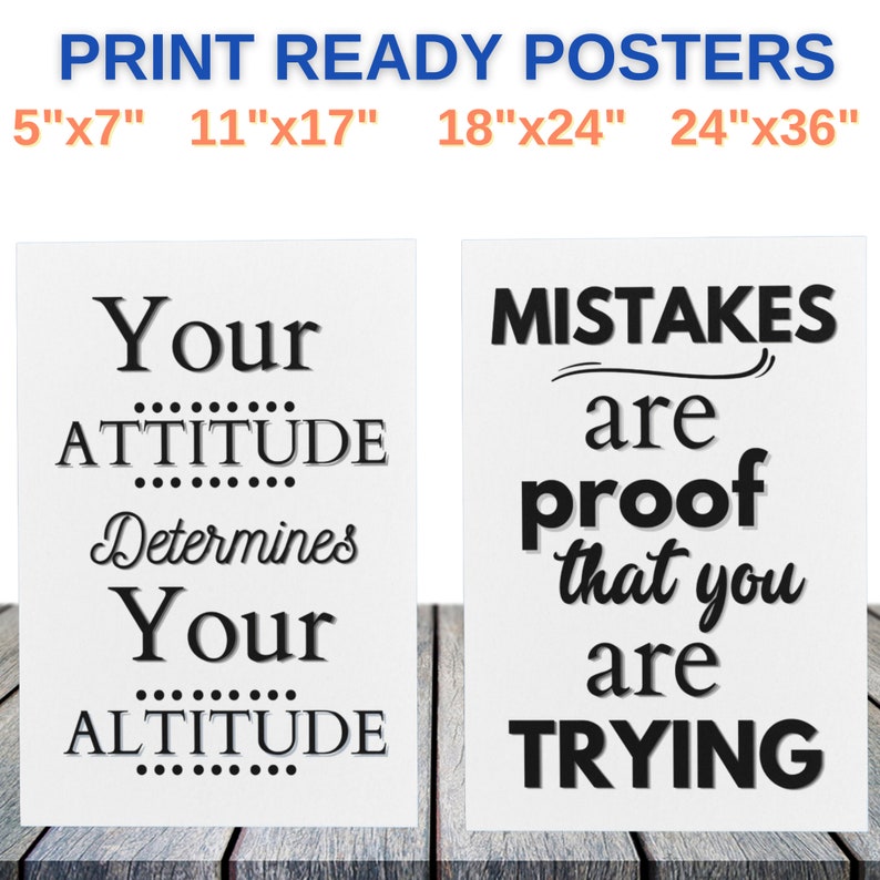 PRINTABLE School Posters | Inspirational & Motivational Affirmation ...