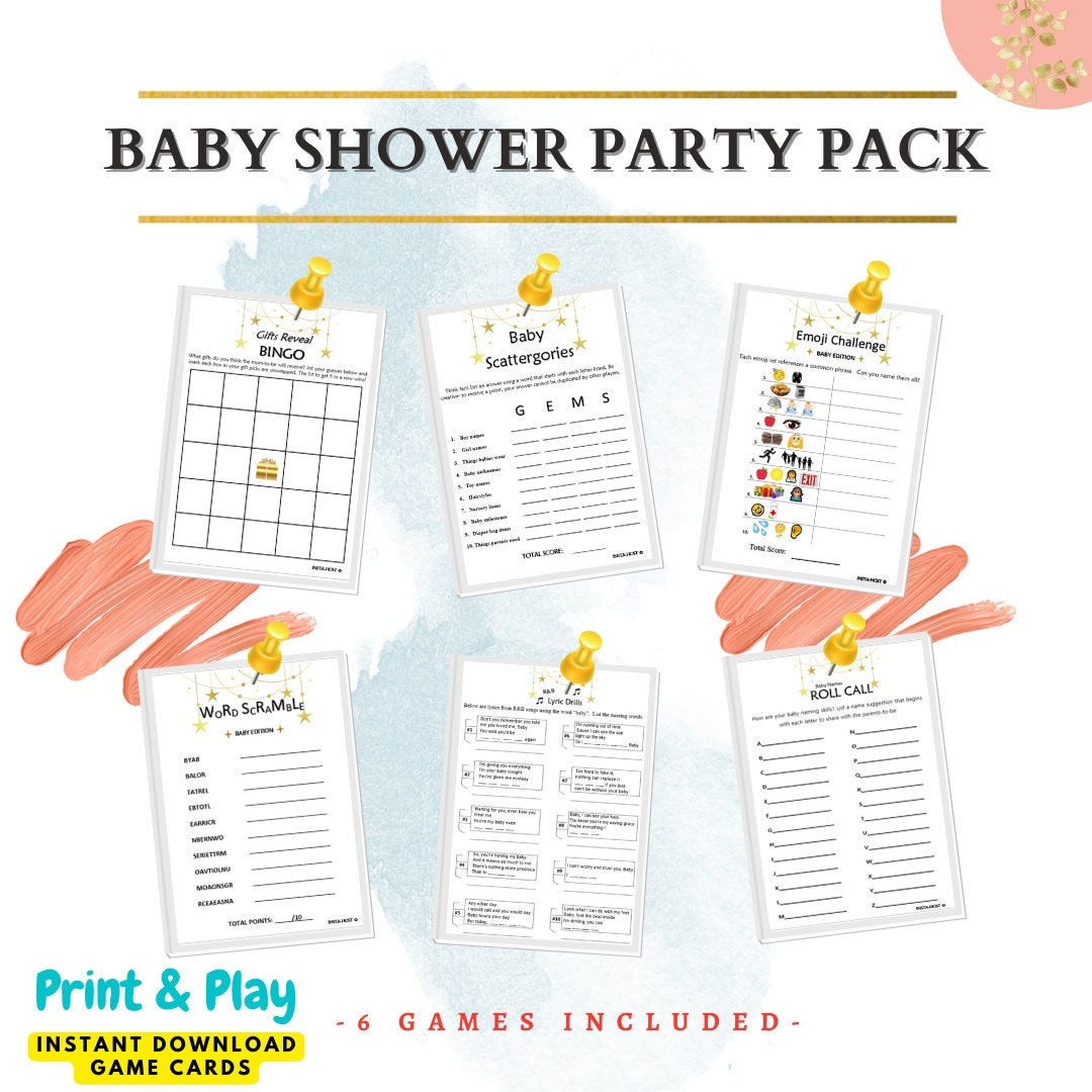 PRINTABLE | Baby Shower Party Pack - Etsy