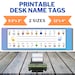 ABC Chart Desk Nameplates | Printable | Classroom Desk Labels | Back to ...