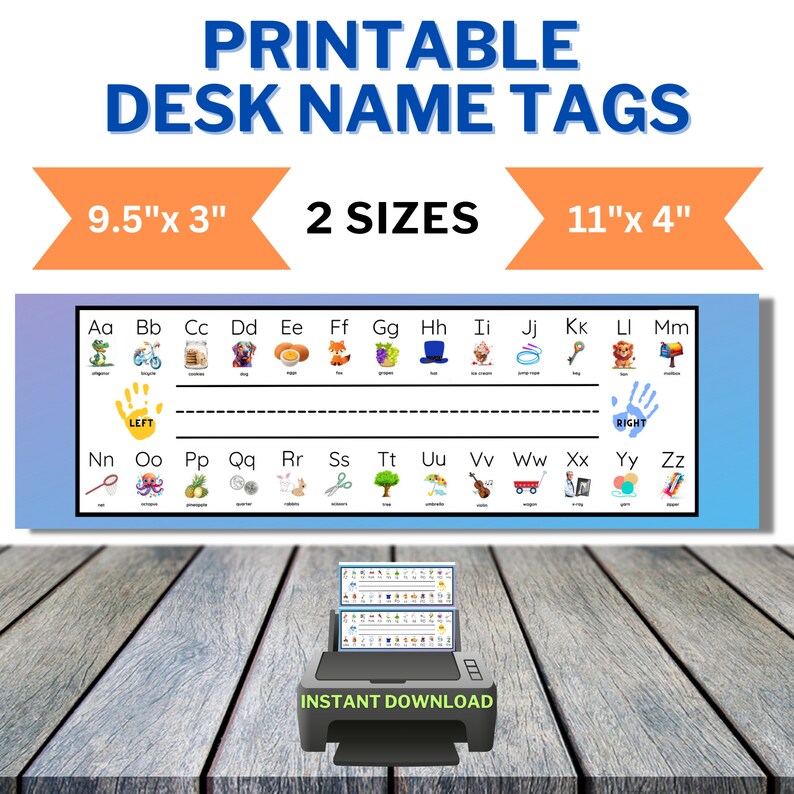 ABC Chart Desk Nameplates | Printable | Classroom Desk Labels | Back to ...
