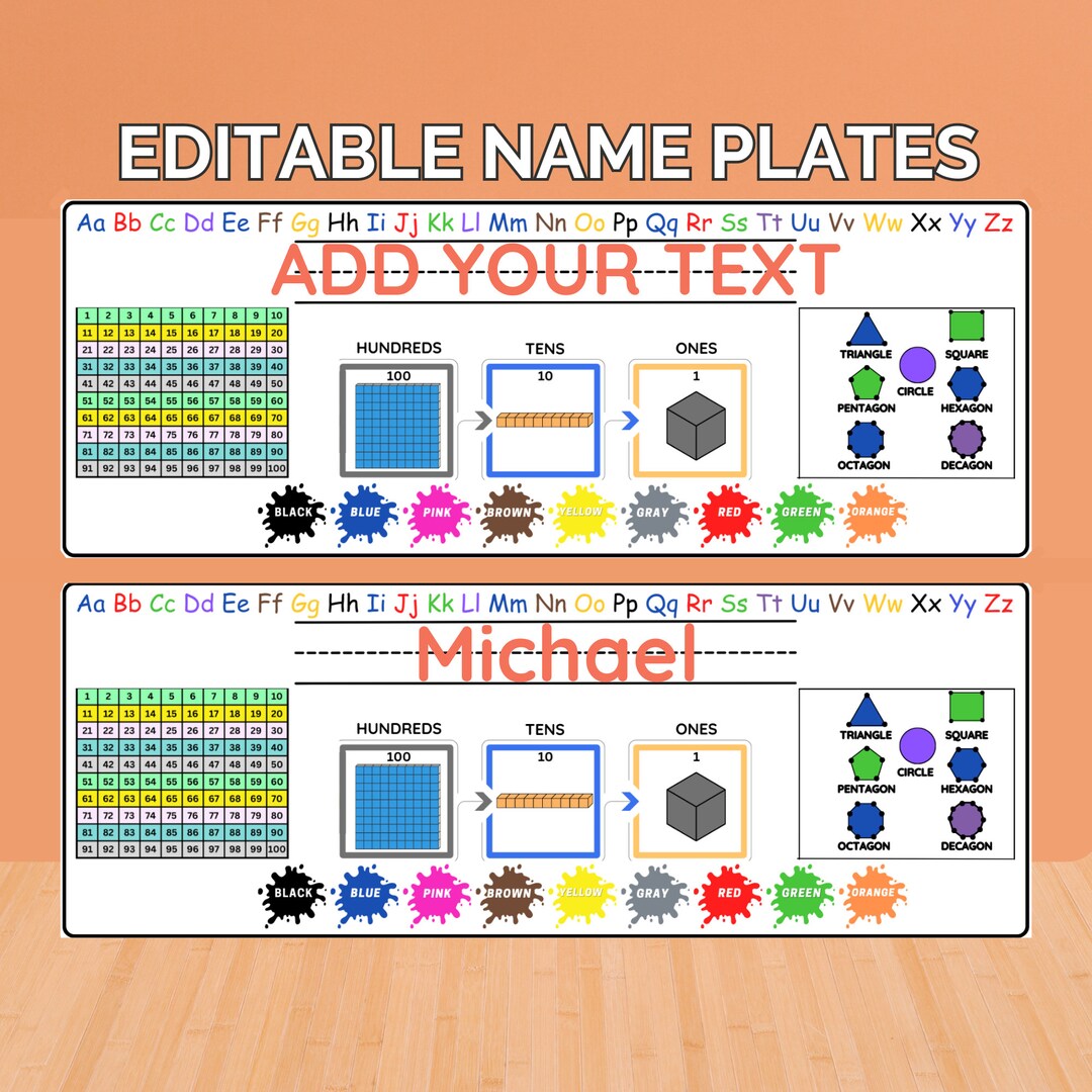 Editable Desk Name Tags | Printable | Classroom Desk Labels | Back to ...