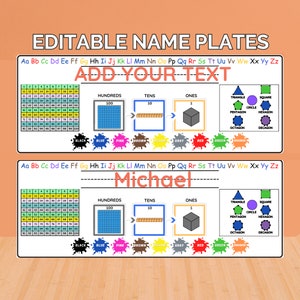 Editable Desk Name Tags | Printable | Classroom Desk Labels | Back to ...