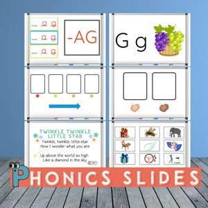Phonics Lesson Template Slides | ELA Powerpoint | Sound Mapping Boxes ...