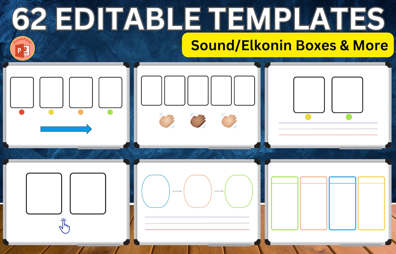 Phonics Lesson Template Slides | ELA Powerpoint | Sound Mapping Boxes ...