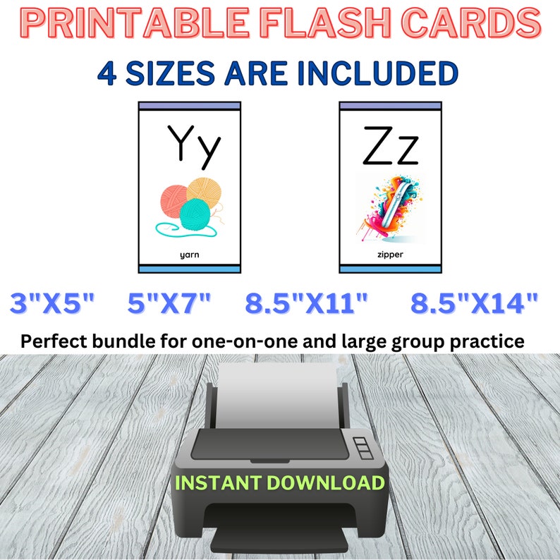 Alphabet Flashcard & Desk Tag Bundle | Slideshow Powerpoint (digital ...