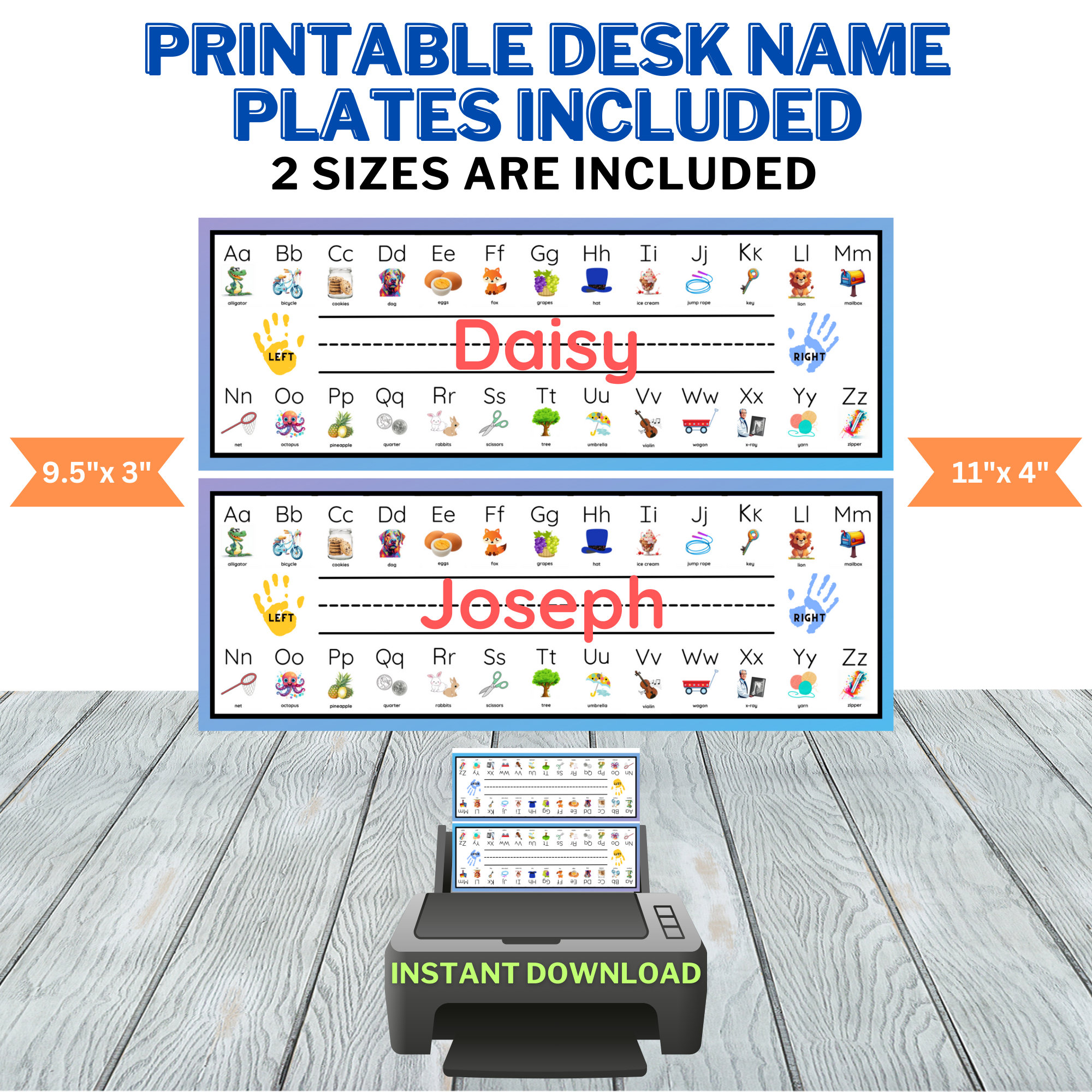 ABC Flashcard + Desk Name Tags Bundle | Slideshow Powerpoint | Alphabet ...