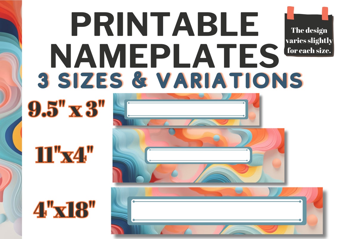 Editable Printable Desk Name Labels | Student Nameplates | School ...