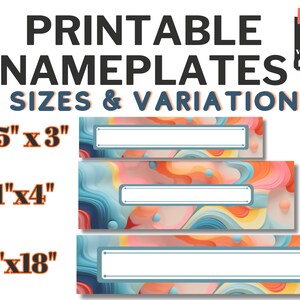 Editable Printable Desk Name Labels | Student Nameplates | School ...