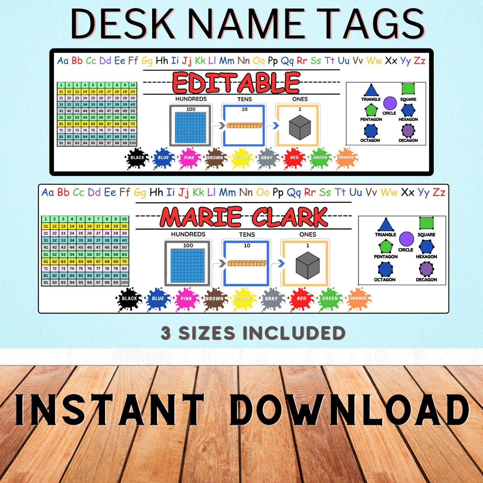 Editable Desk Name Tags Printable Classroom Desk Labels - Etsy